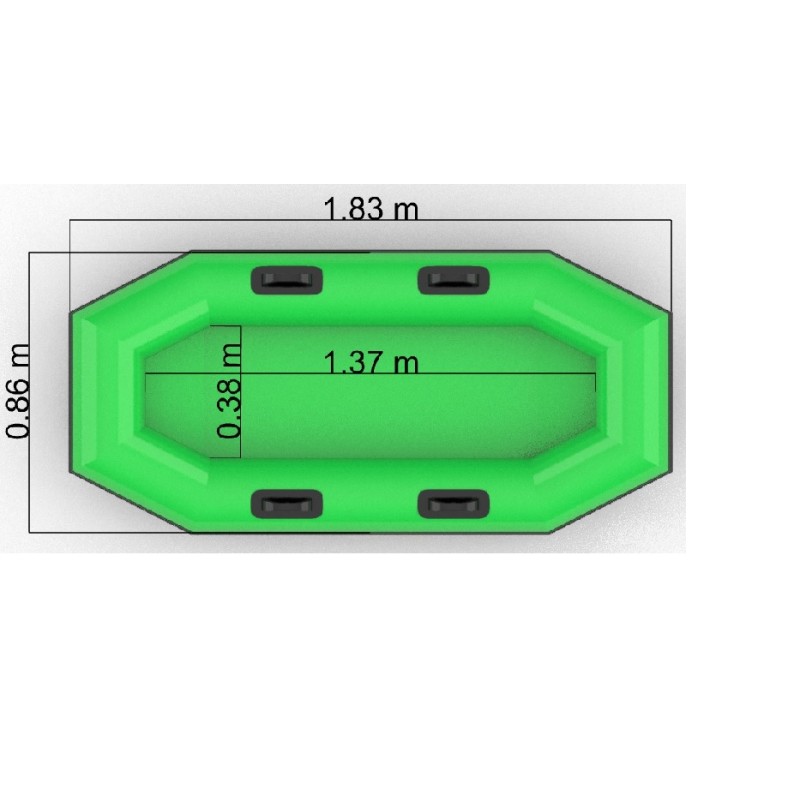 Balsa lineal 2 personas