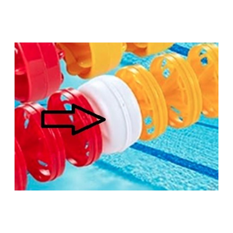 Pieza blanca Corchera flotador divisor de carril de piscina de 15 cm x ...