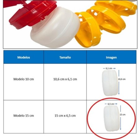 Pieza blanca Corchera flotador divisor de carril de piscina de 15 cm x ...